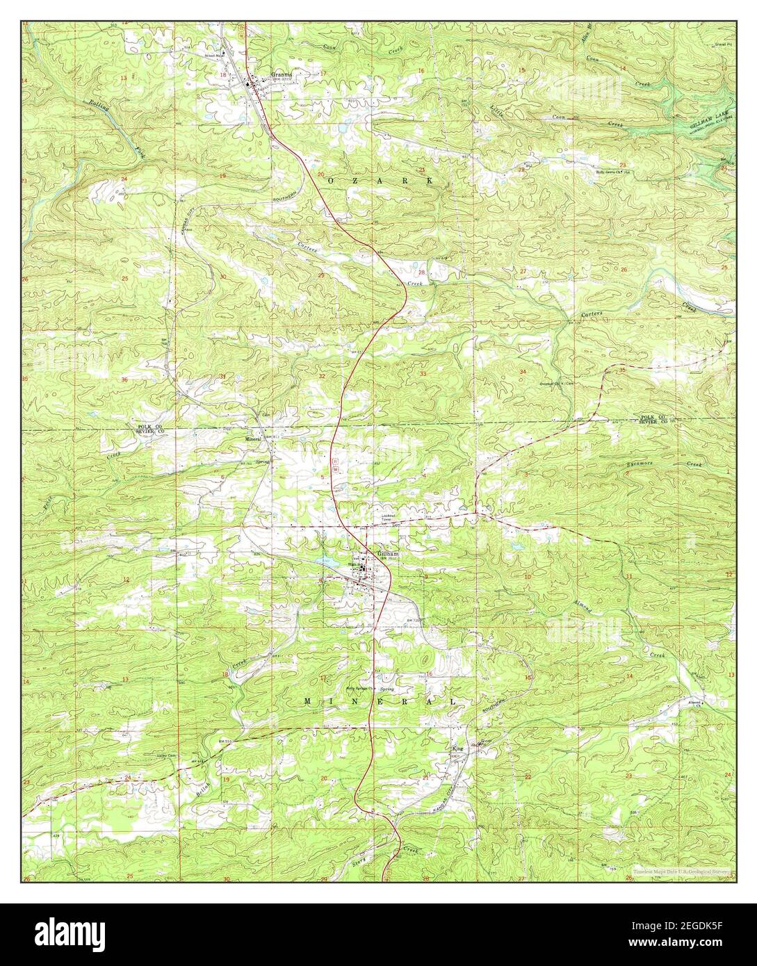 Gillham, Arkansas, map 1964, 1:24000, United States of America by ...