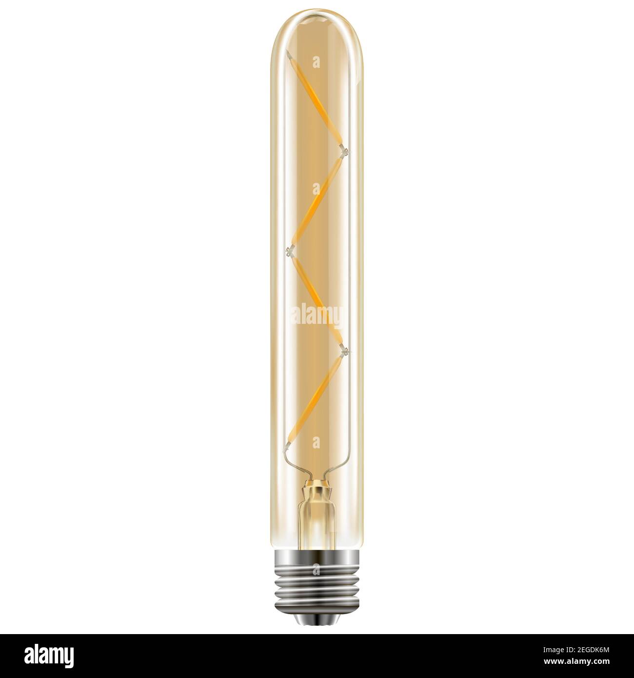 Edison light bulb. Realistic filament decoration. Bright interior retro ...