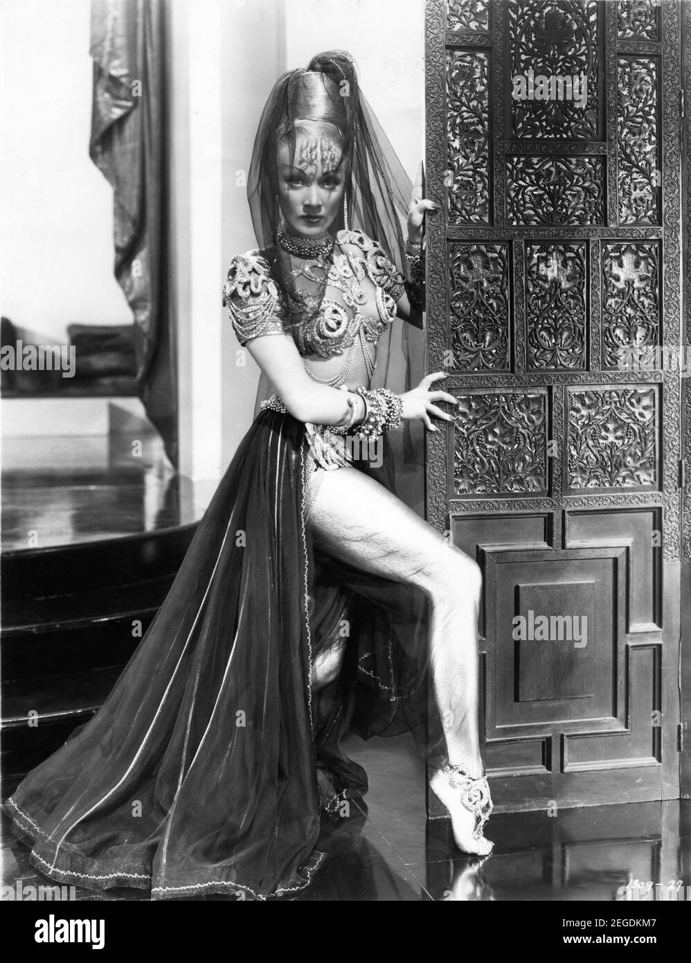 MARLENE DIETRICH with Gold Painted Legs in KISMET 1944 director WILLIAM ...