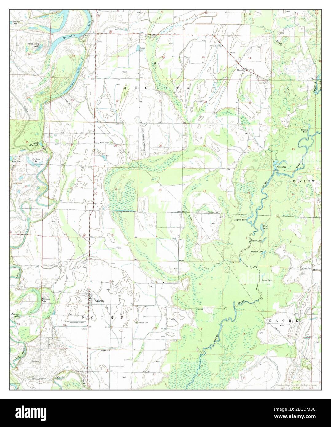 Gregory, Arkansas, map 1968, 1:24000, United States of America by ...