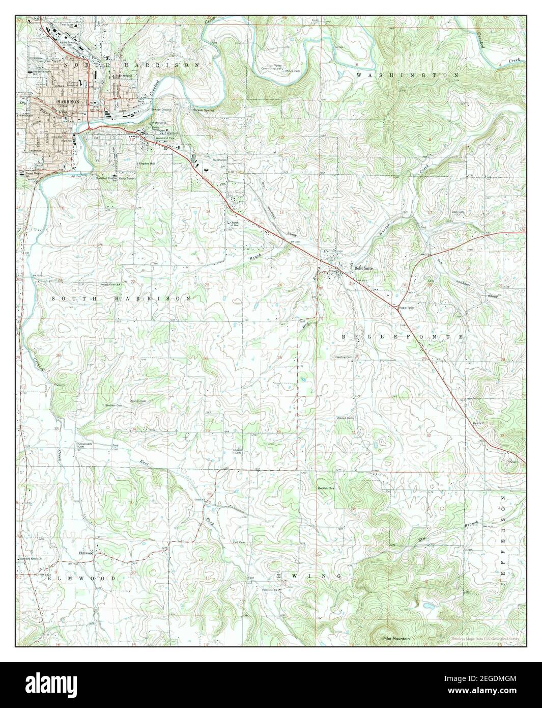 Harrison, Arkansas, map 1967, 1:24000, United States of America by ...