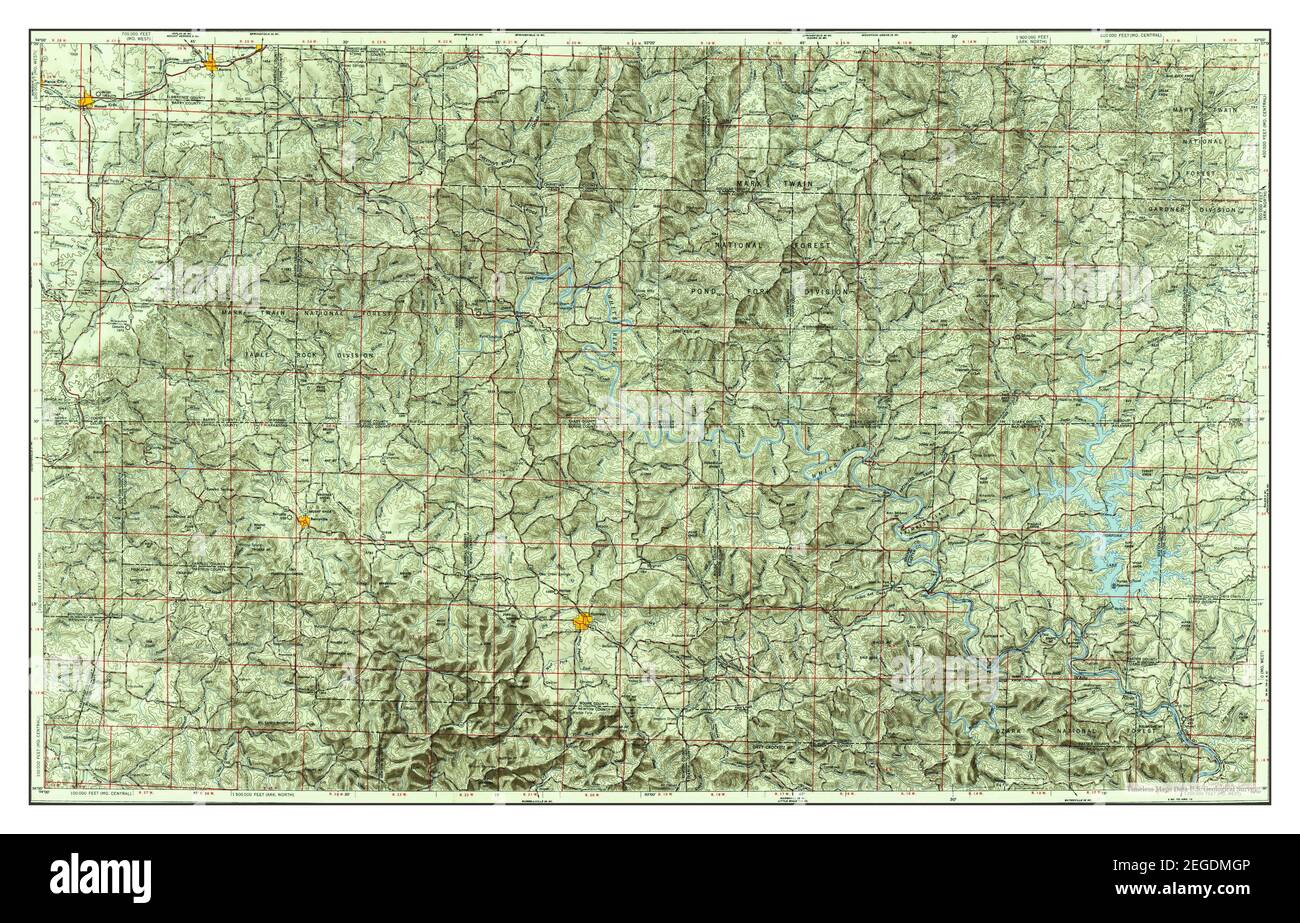 Harrison, Arkansas, map 1945, 1:250000, United States of America by ...