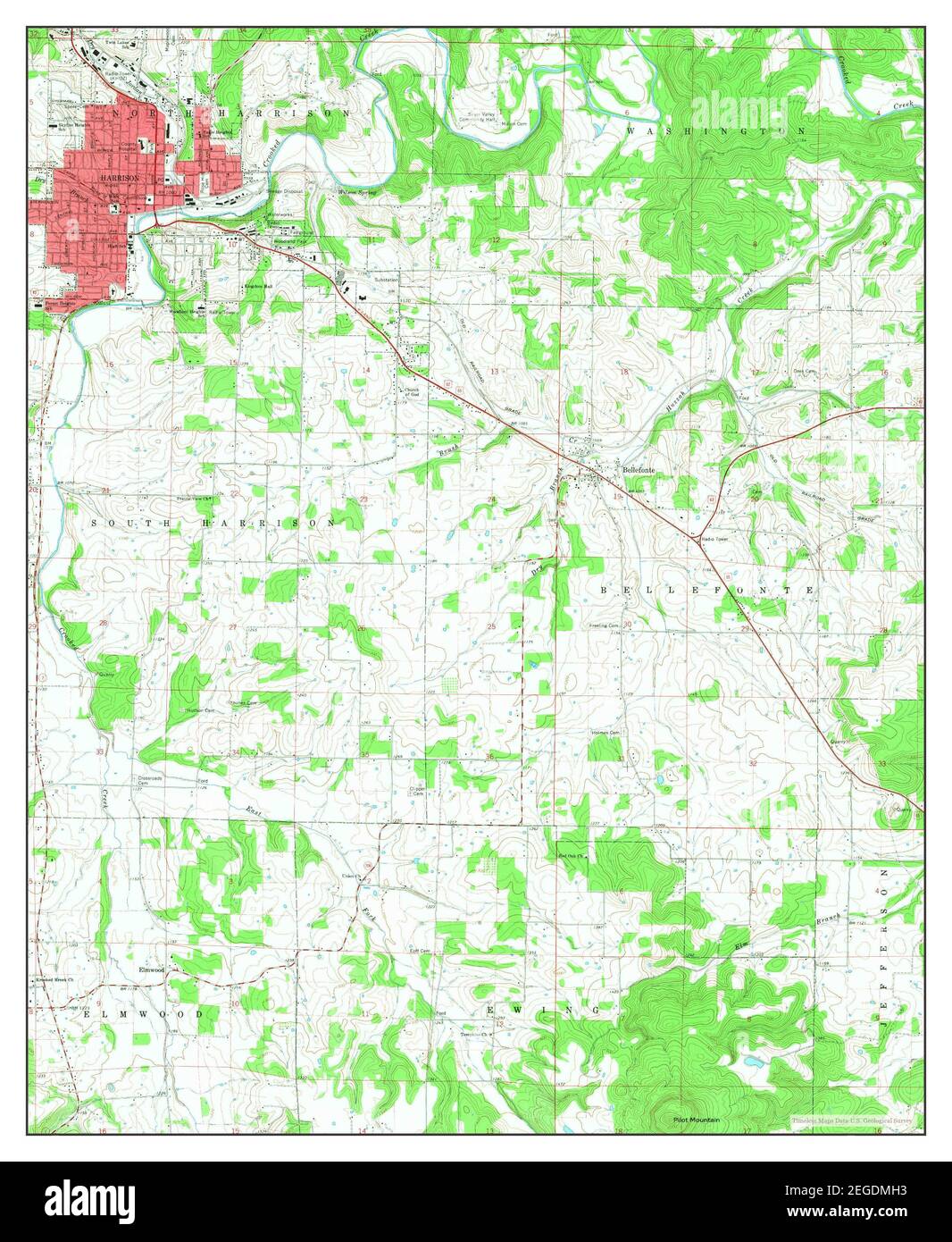 Harrison, Arkansas, map 1967, 1:24000, United States of America by ...