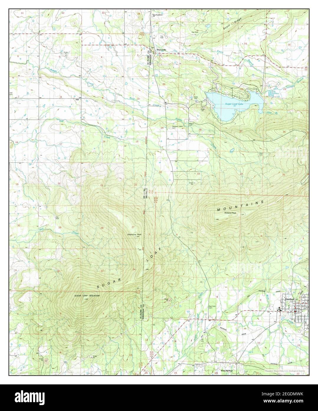 Hartford, Arkansas, map 1987, 1:24000, United States of America by ...