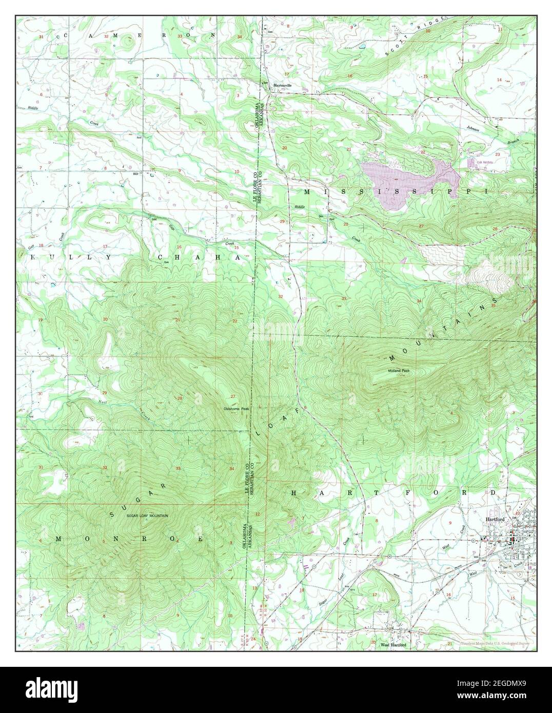 Hartford, Arkansas, map 1947, 1:24000, United States of America by ...