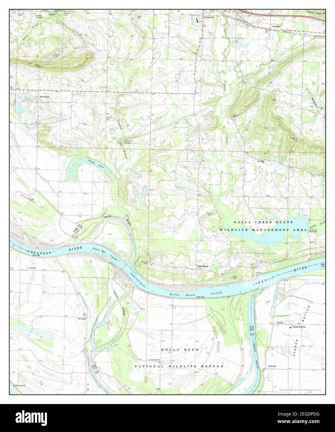 Holla Bend, Arkansas, map 1972, 1:24000, United States of America by ...