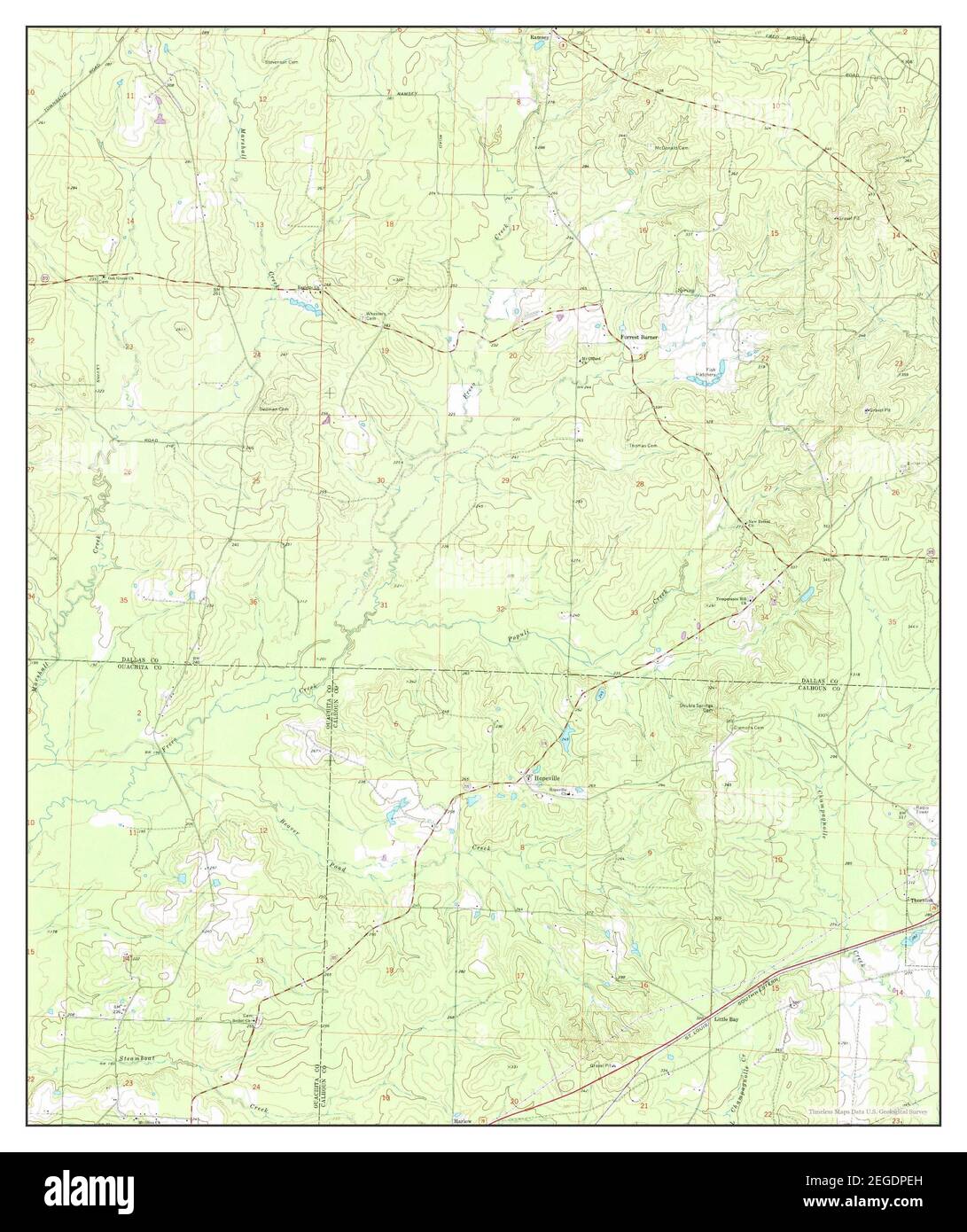 Hopeville, Arkansas, map 1973, 1:24000, United States of America by ...