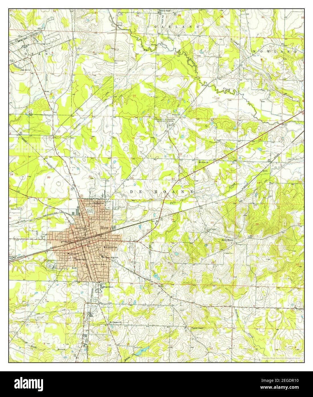 Hope arkansas map Cut Out Stock Images & Pictures - Alamy