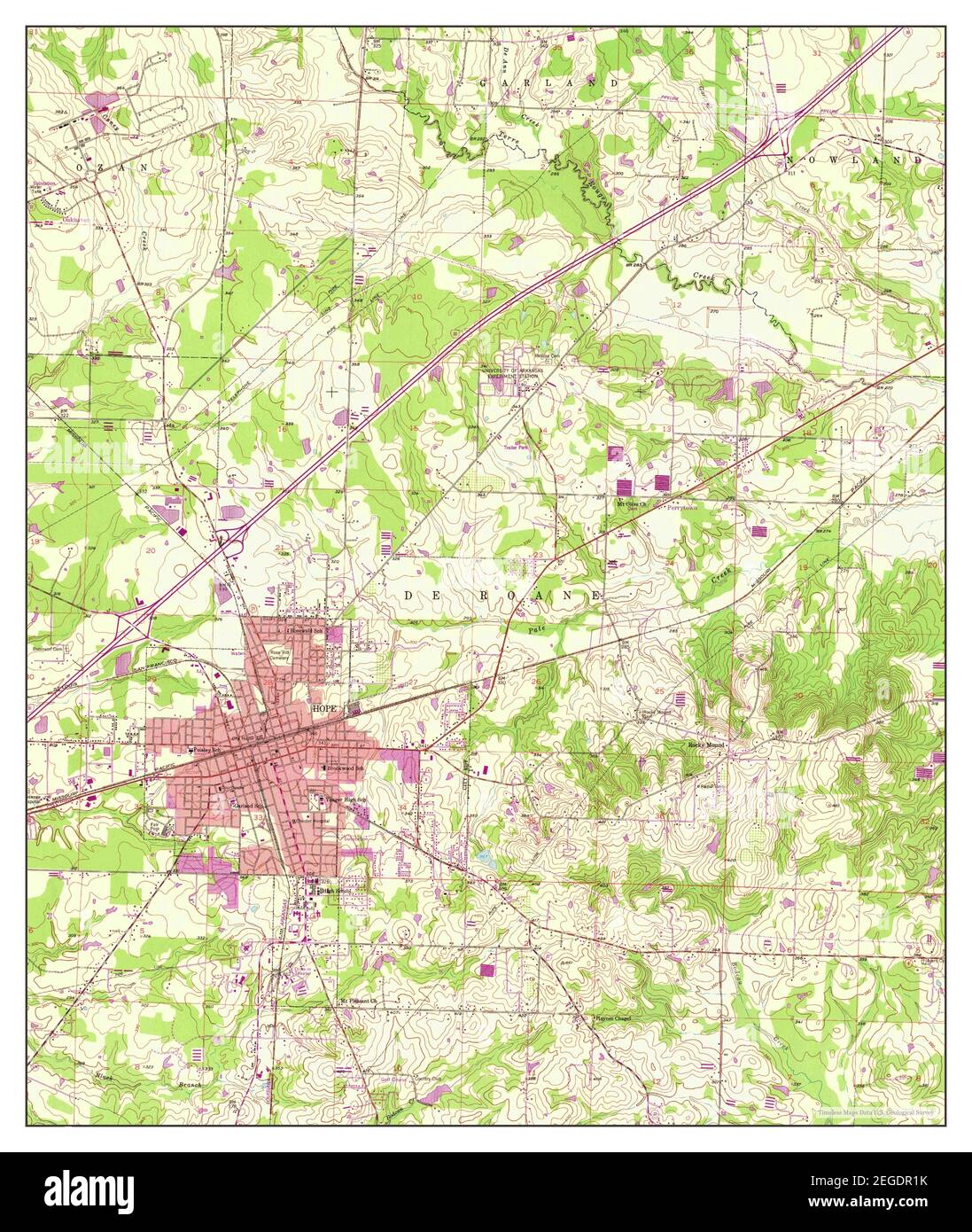 Hope arkansas map Cut Out Stock Images & Pictures - Alamy