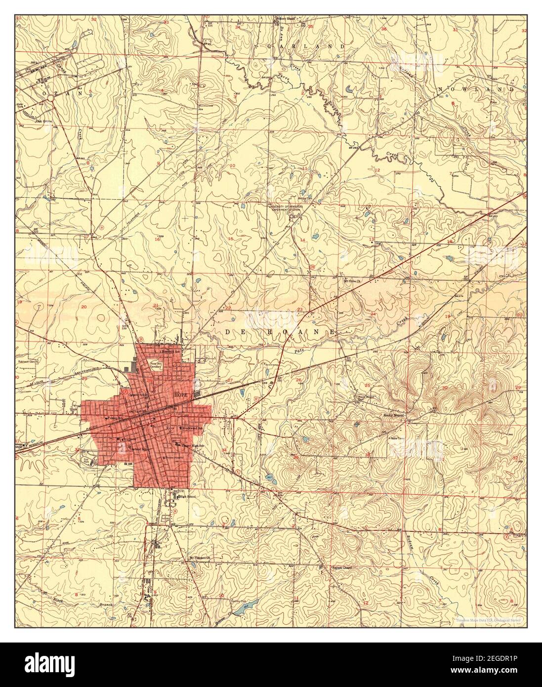 Hope arkansas map Cut Out Stock Images & Pictures - Alamy