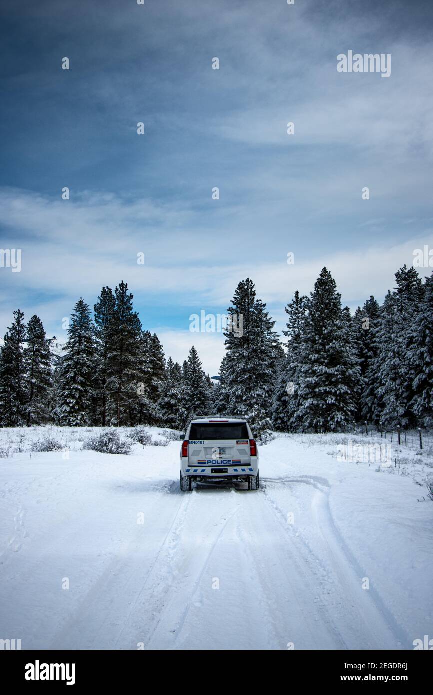 RCMP. Police in Rural Area Stock Photo - Alamy
