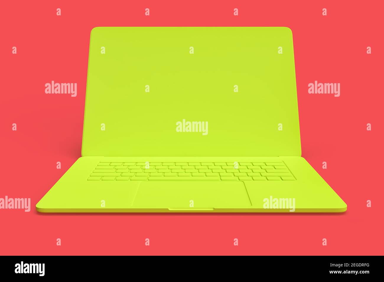 Minimalistic illustration of a laptop. 3D illustration Stock Photo - Alamy