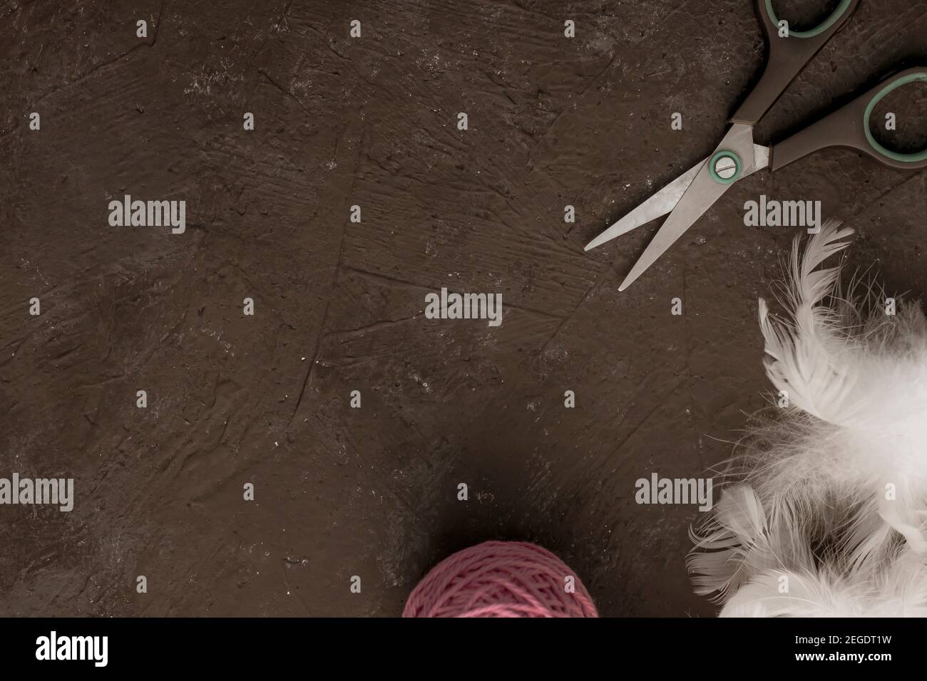 Decorator work table with DIY tools Stock Photo - Alamy
