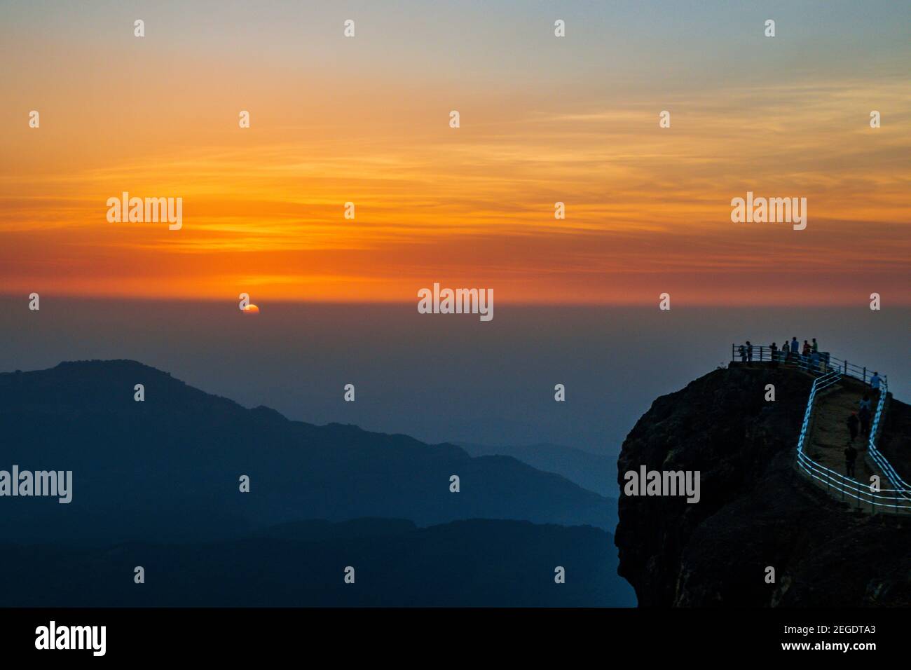 Sunset in Mahabaleshwar at the sunset point Stock Photo - Alamy