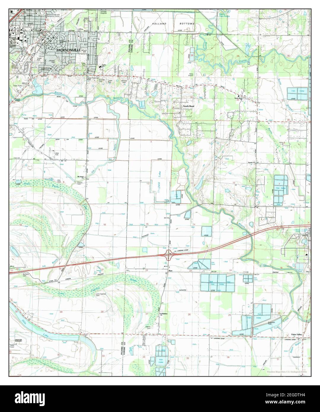 Old map of jacksonville hi-res stock photography and images - Alamy
