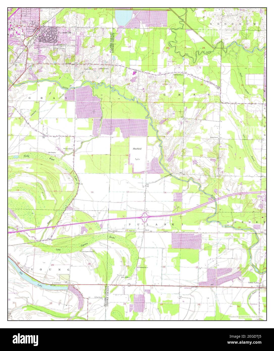 Jacksonville, Arkansas, map 1954, 1:24000, United States of America by ...