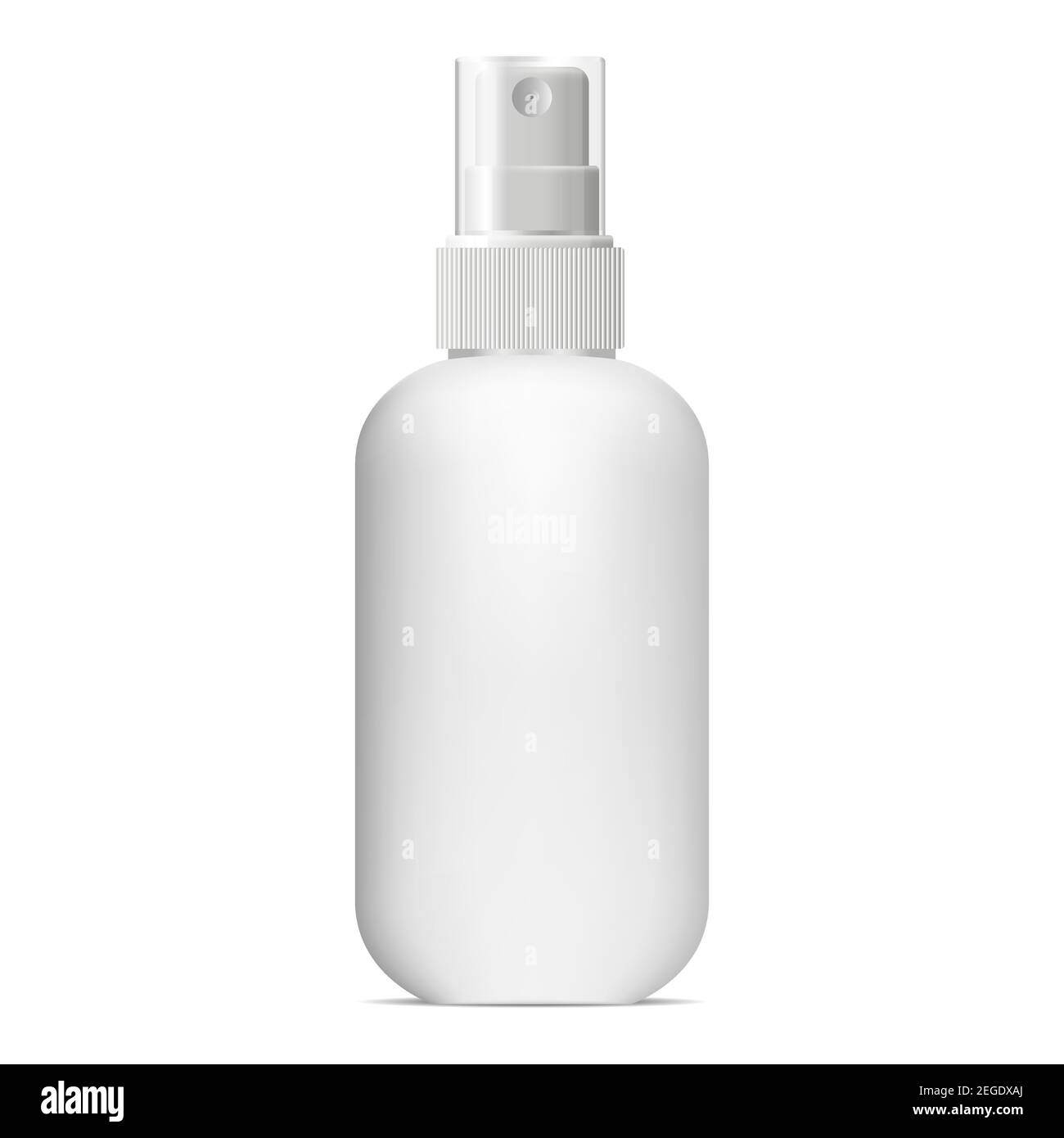 Spray bottle. Cosmetic aerosol mockup. White plastic tube vector blank ...