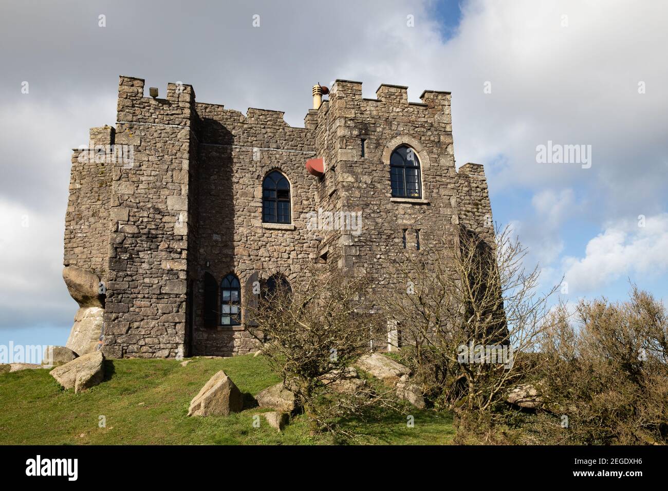 Carn Brea castle In Camborne, Cornwall Stock Photo - Alamy