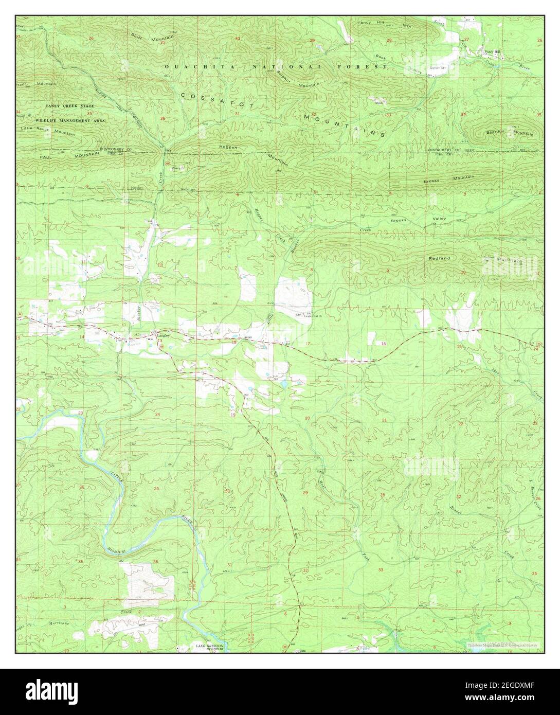 Langley, Arkansas, map 1980, 1:24000, United States of America by ...