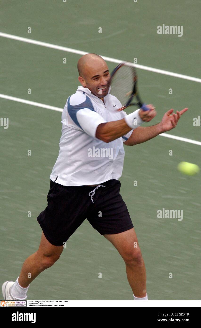 2002 us open agassi hi-res stock photography and images - Alamy