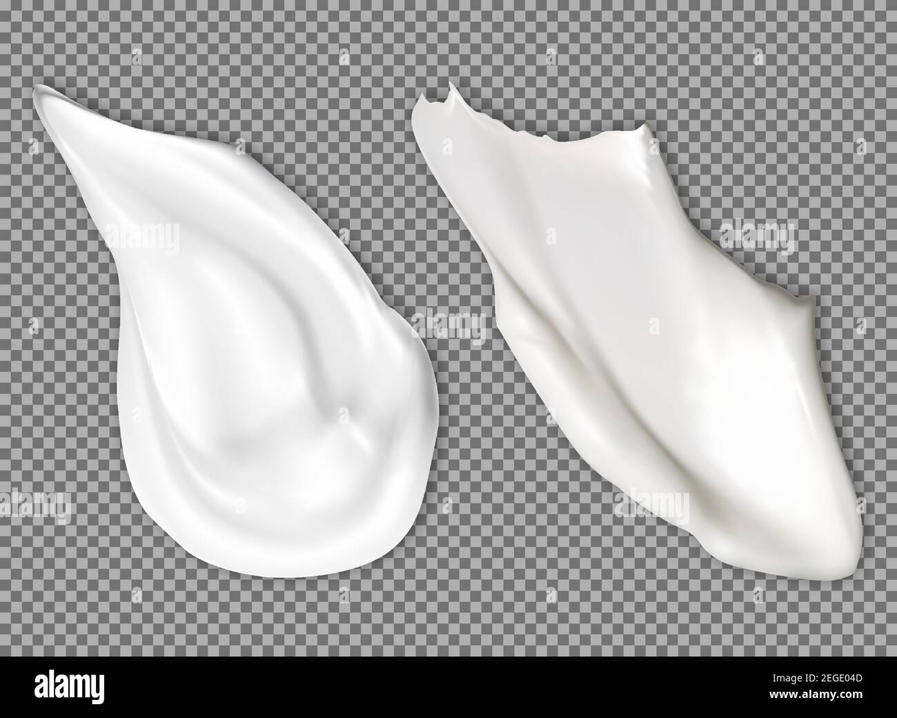 Cream texture smear. Face cosmetic product swatch mockup. White body ...