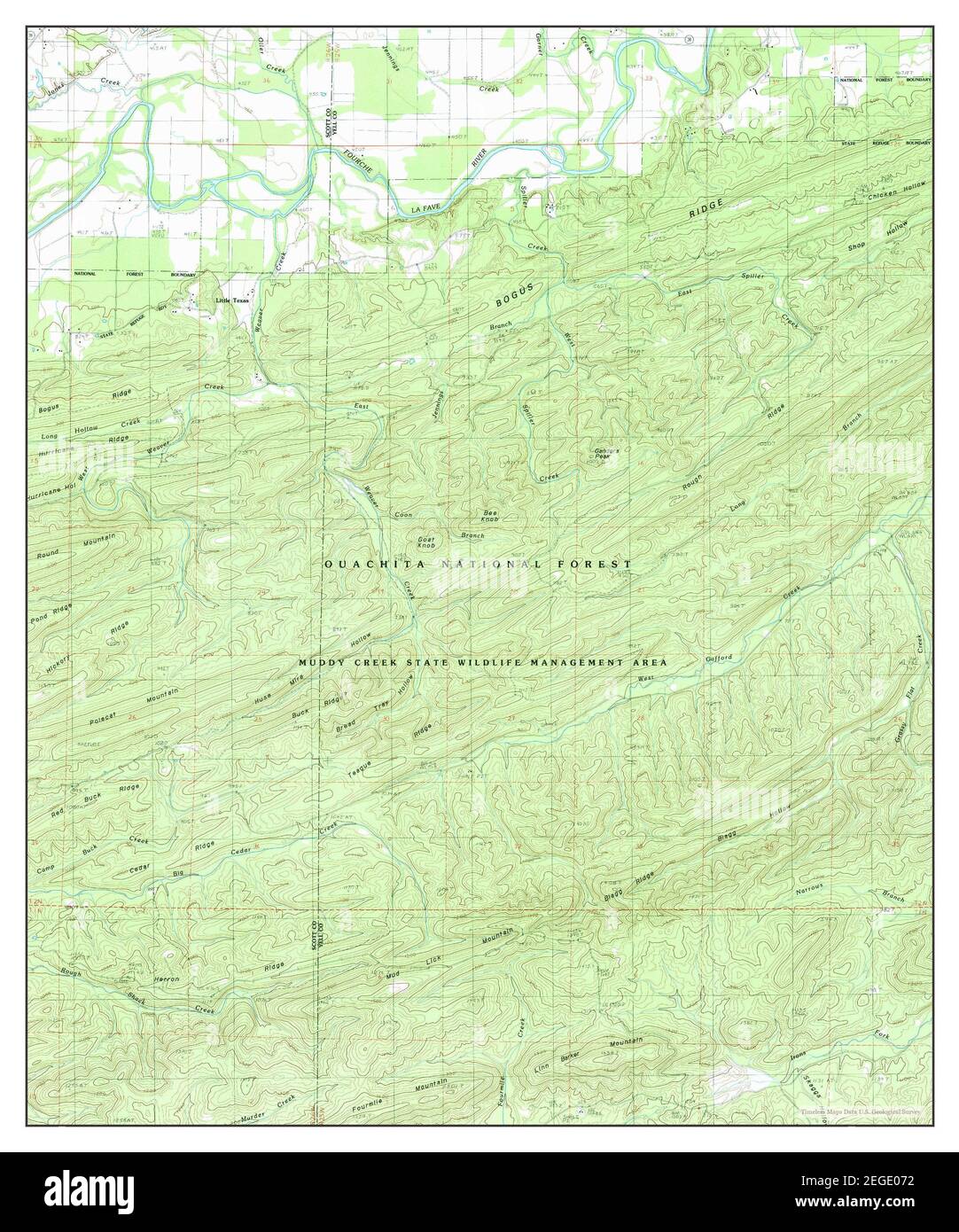 Little Texas, Arkansas, map 1985, 1:24000, United States of America by ...