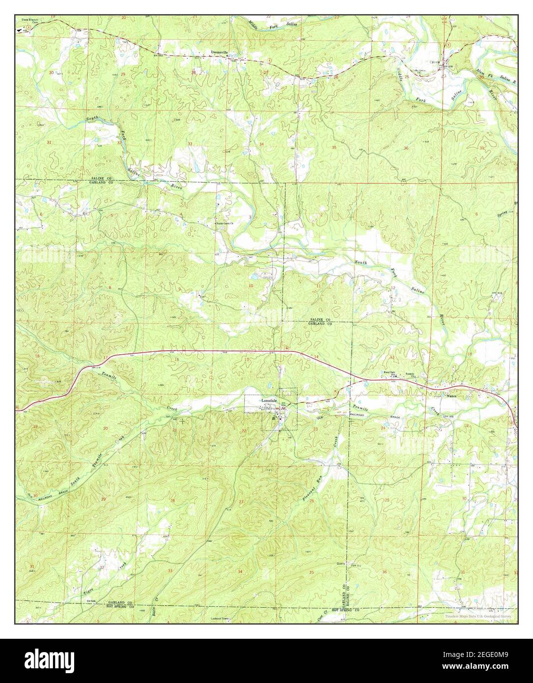 Lonsdale, Arkansas, map 1972, 1:24000, United States of America by ...