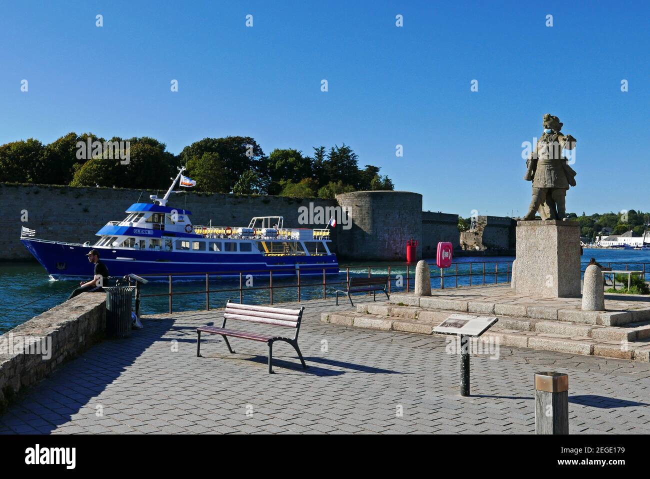 Abraham Dusquesne statue at Lanriec, Concarneau, Finistere, Bretagne ...