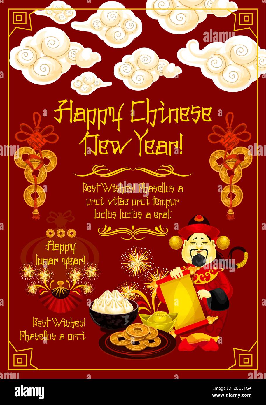 Vector illustration chinese god wealth hi-res stock photography and ...