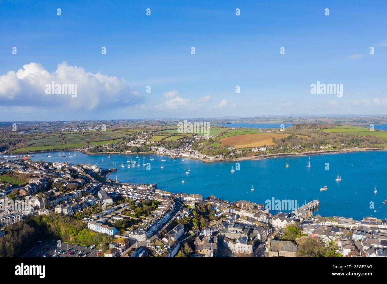 Aerial photograph of Falmouth, Cornwall, England Stock Photo - Alamy