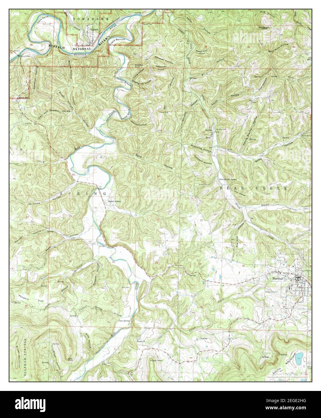 Marshall, Arkansas, map 1962, 1:24000, United States of America by ...