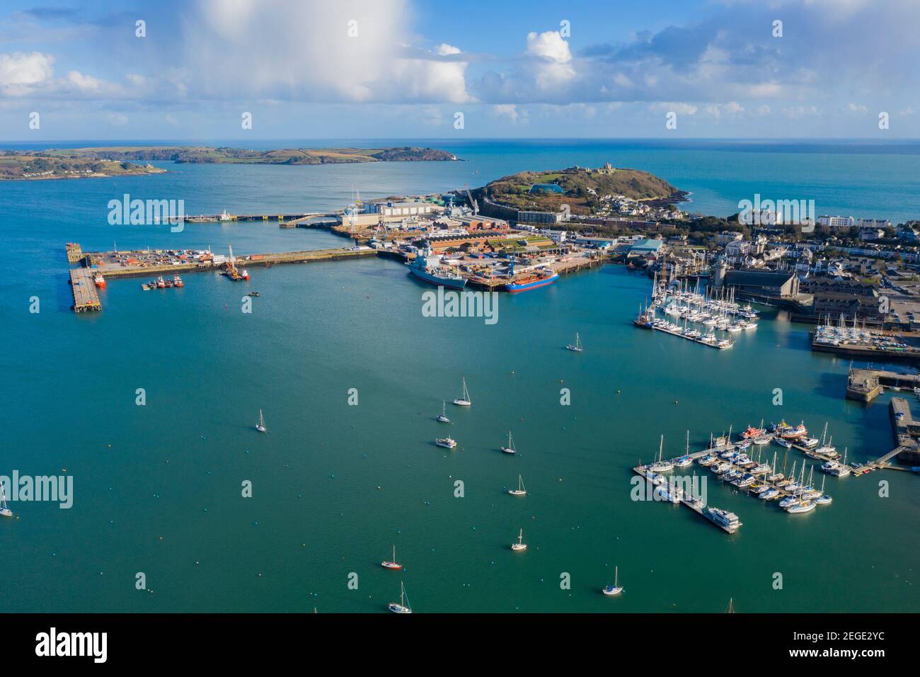 Falmouth docks aerial hi-res stock photography and images - Alamy