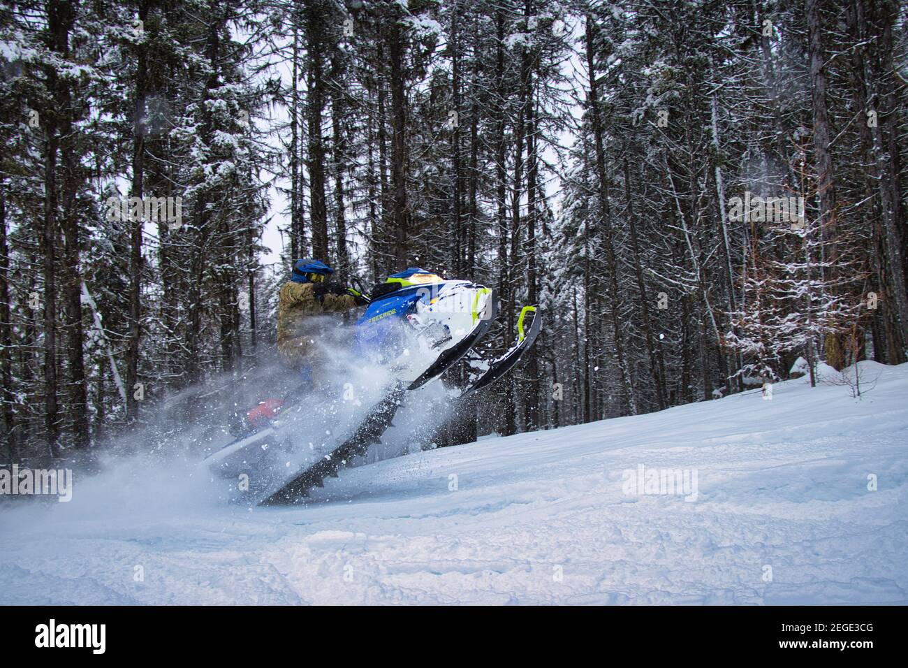 Snowmobile jump hi-res stock photography and images - Alamy