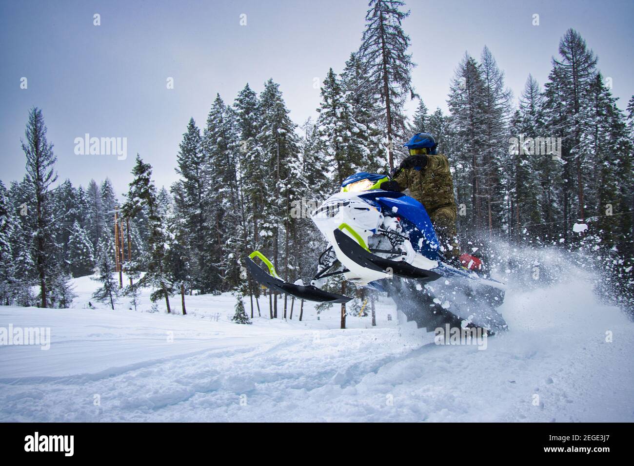 Snowmobile jump hi-res stock photography and images - Alamy