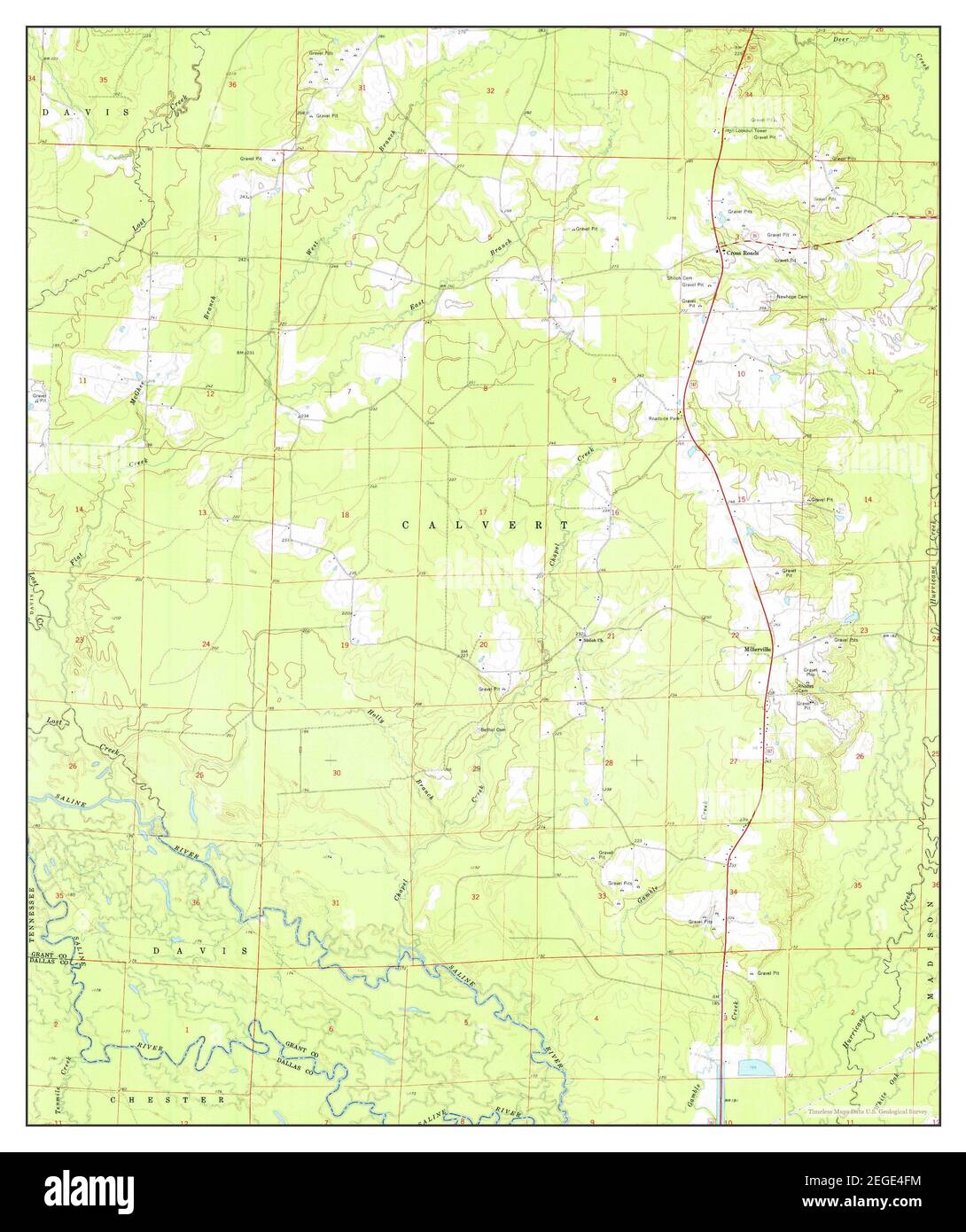 Millerville, Arkansas, map 1964, 1:24000, United States of America by ...