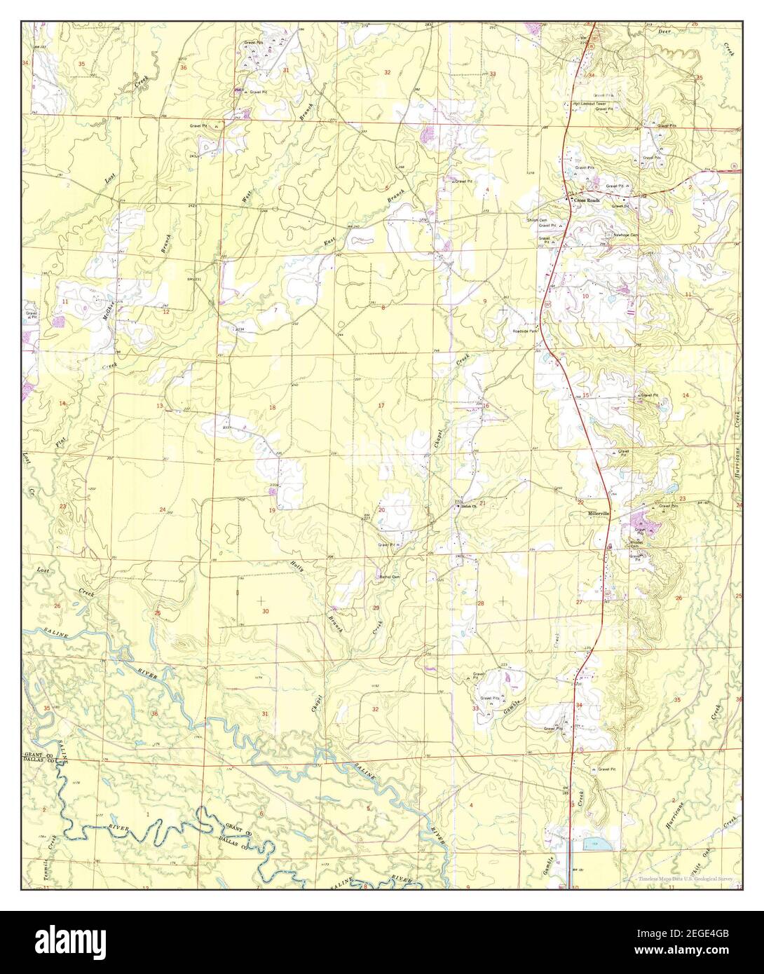 Millerville, Arkansas, map 1964, 1:24000, United States of America by ...
