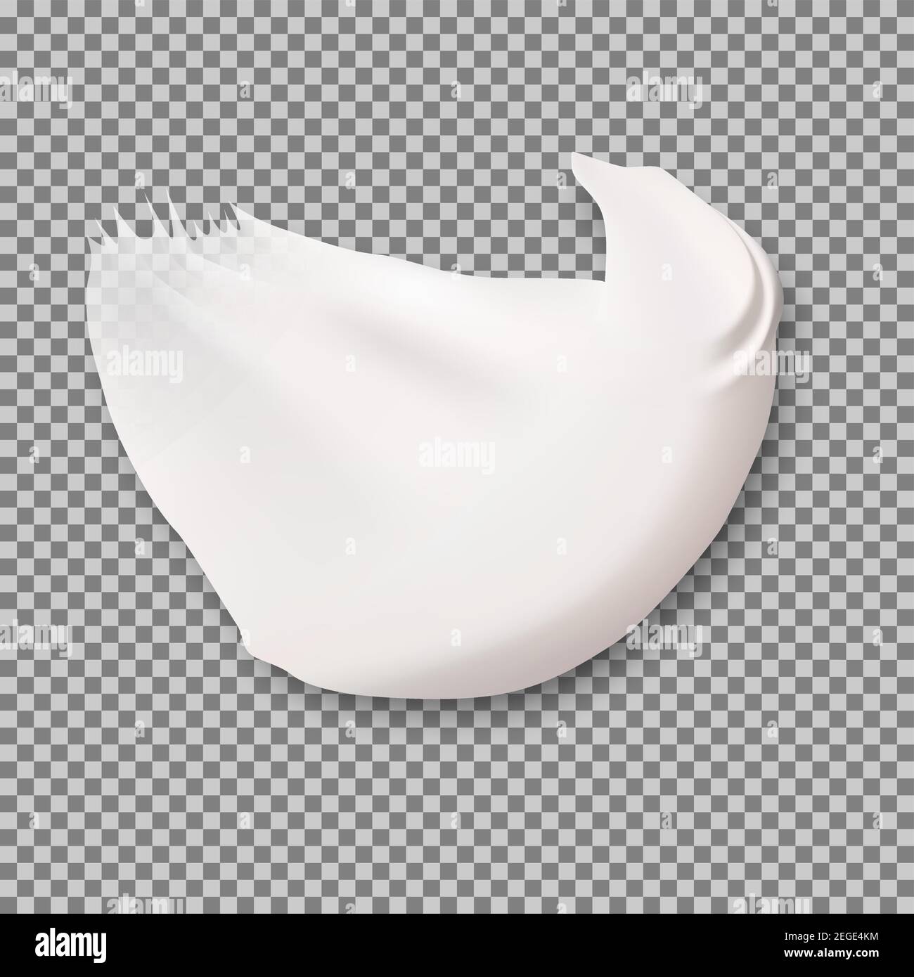 Cream smear. Sunscreen lotion drop. White skin gel. Cosmetic texture ...