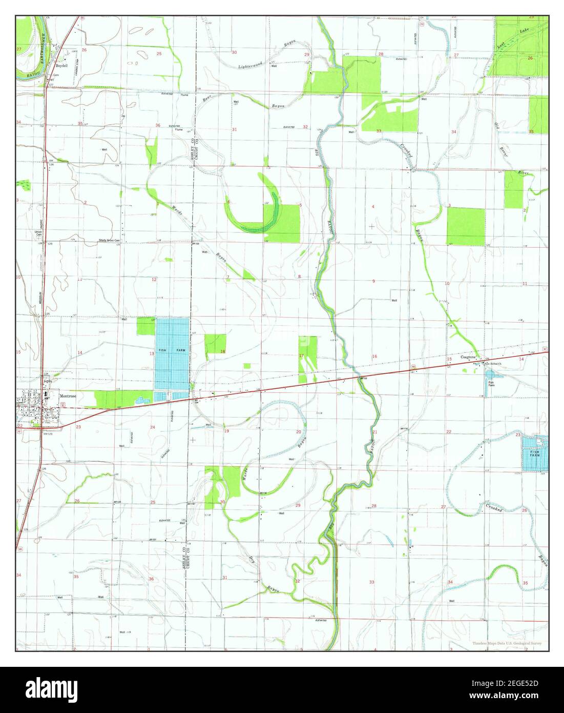 Montrose arkansas map Cut Out Stock Images & Pictures - Alamy