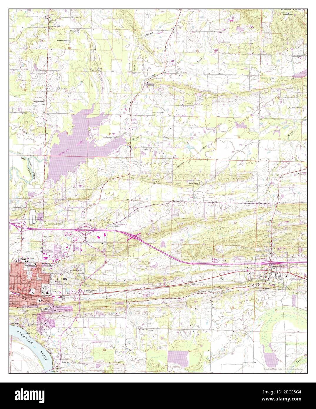Morrilton East, Arkansas, map 1990, 1:24000, United States of America ...