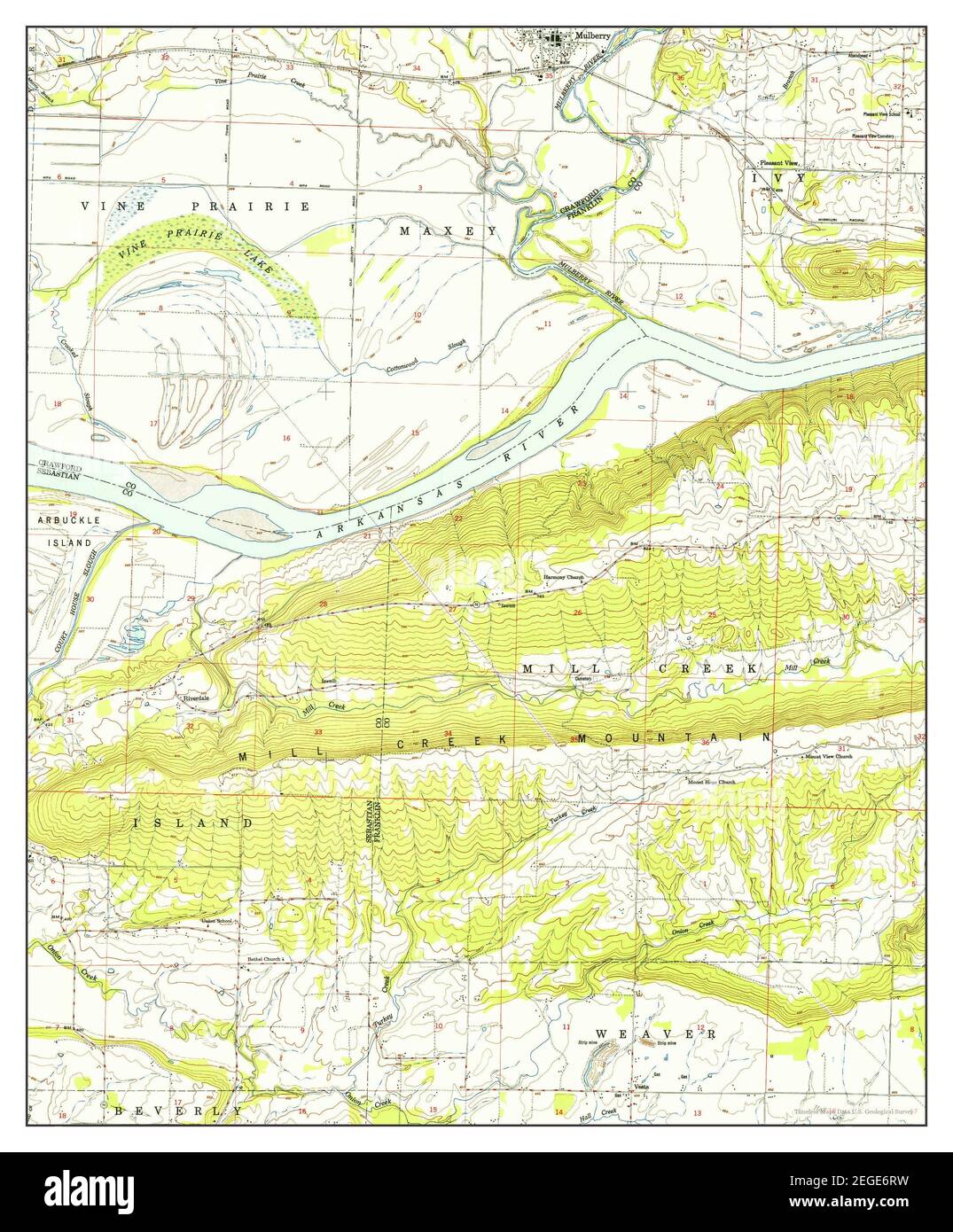 Mulberry, Arkansas, map 1948, 1:24000, United States of America by ...