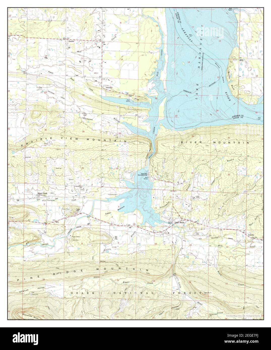 New Blaine, Arkansas, map 1993, 1:24000, United States of America by ...