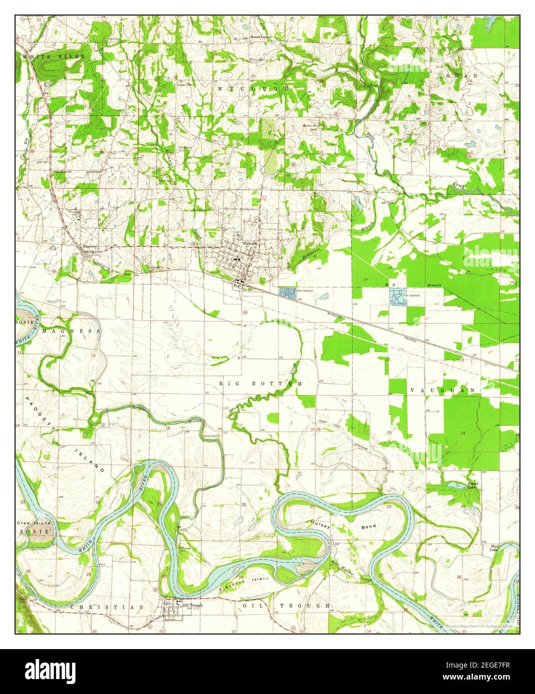 Newark, Arkansas, map 1962, 1:24000, United States of America by ...