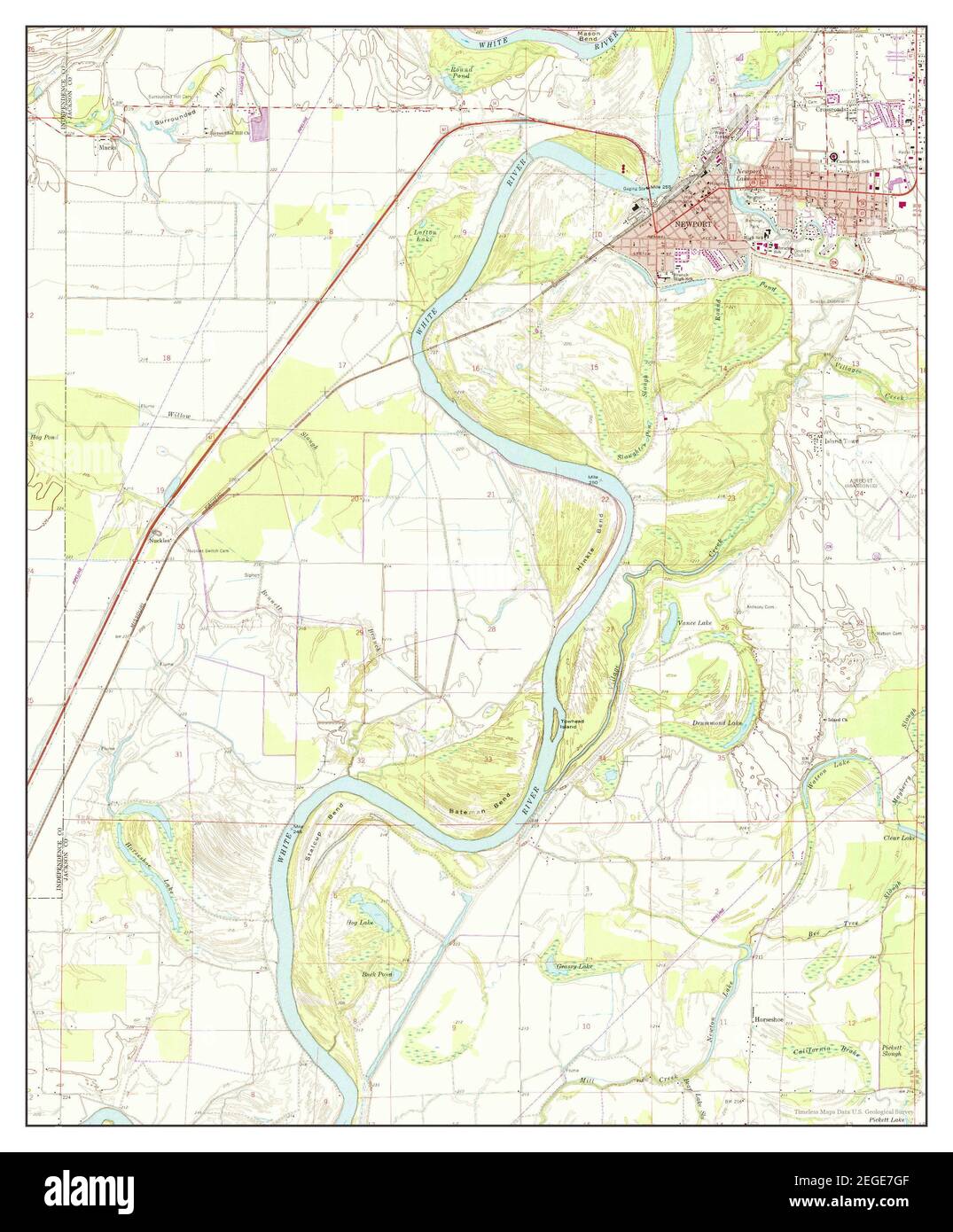 Newport, Arkansas, map 1962, 1:24000, United States of America by ...