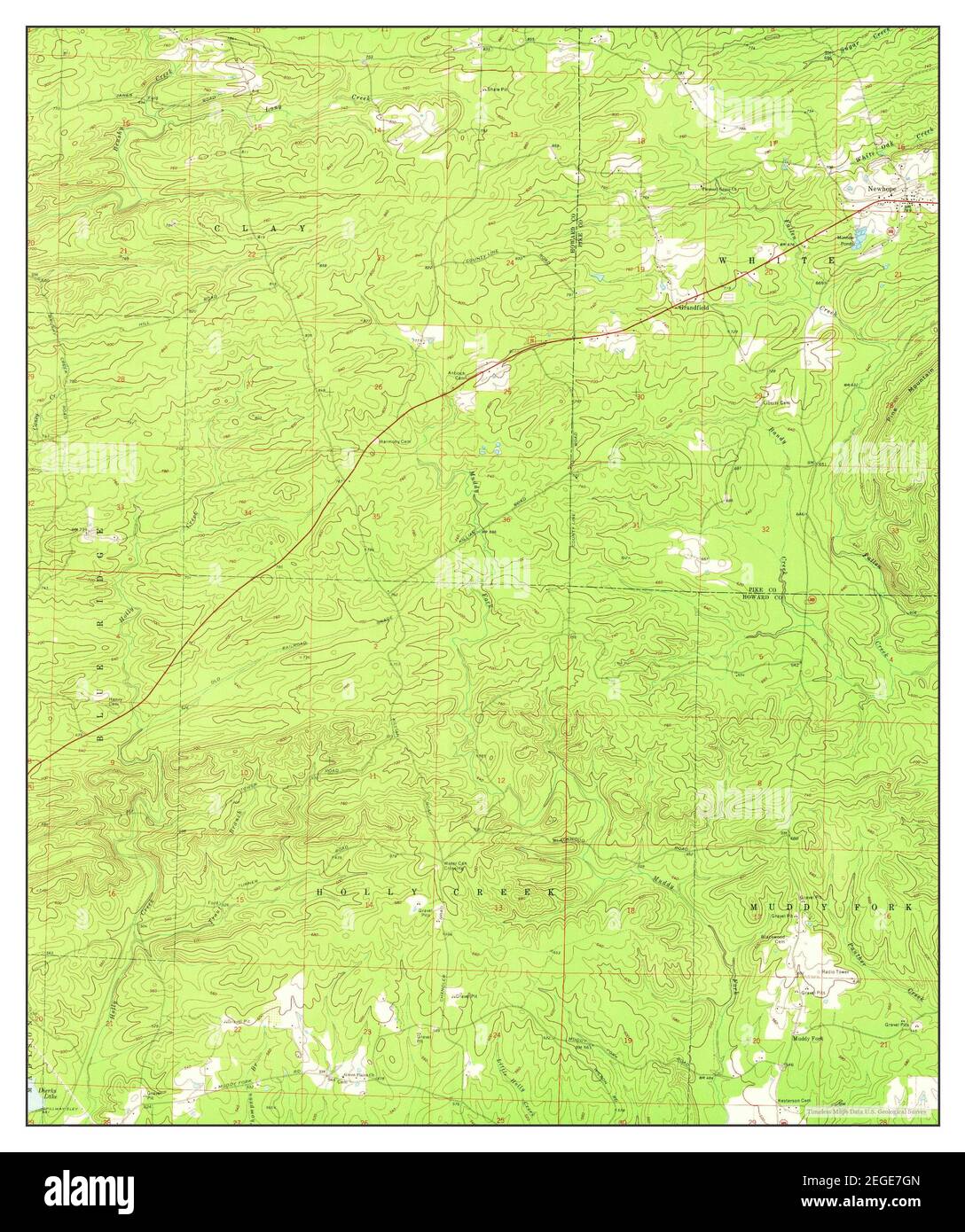 Newhope, Arkansas, map 1969, 1:24000, United States of America by ...