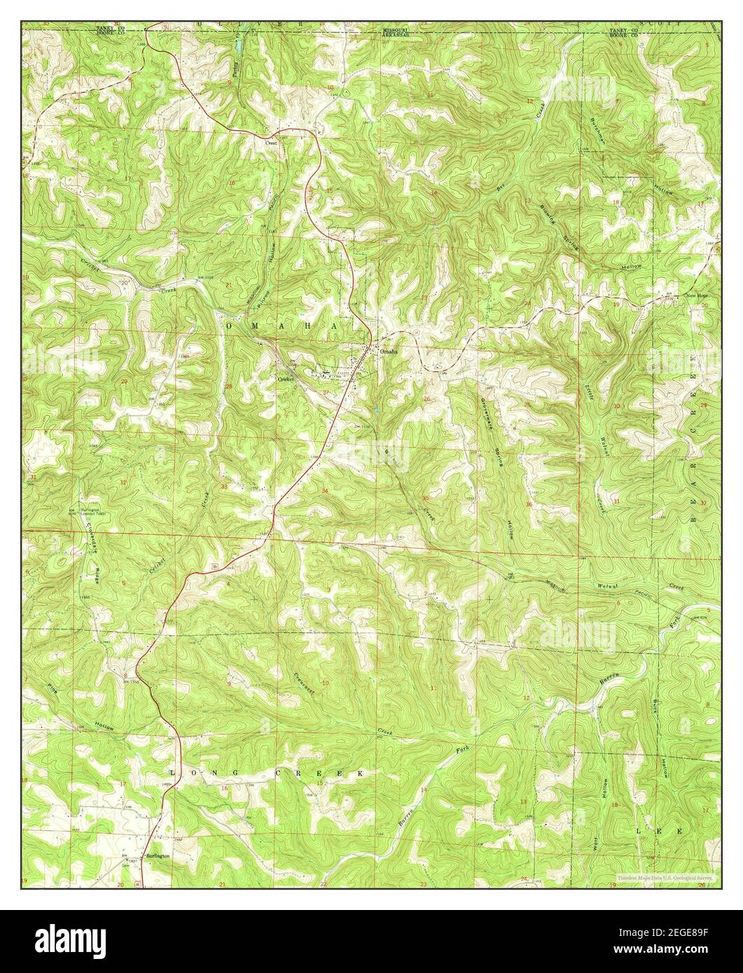 Omaha, Arkansas, map 1967, 1:24000, United States of America by ...