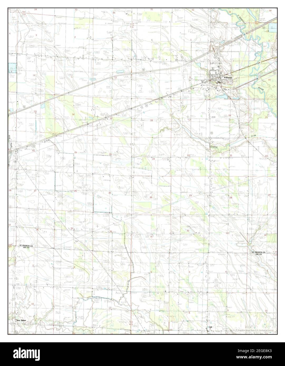 Palestine, Arkansas, map 1984, 1:24000, United States of America by ...