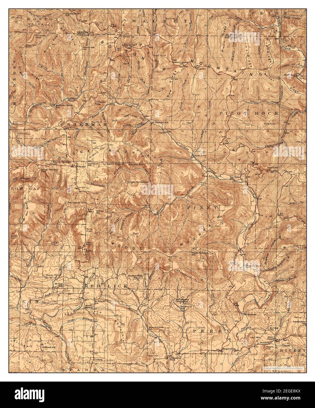 Ozone, Arkansas, map 1936, 1:62500, United States of America by ...