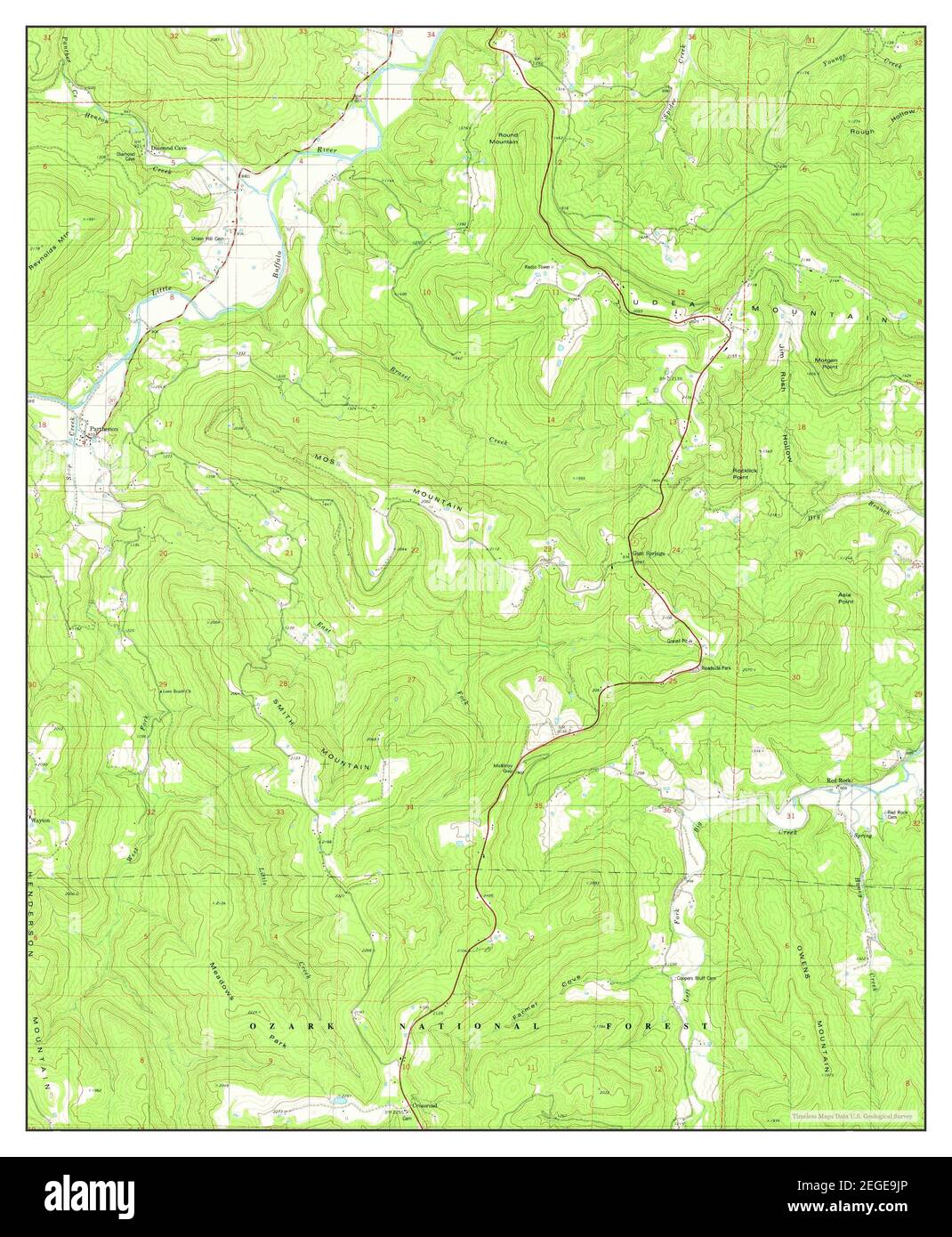Parthenon, Arkansas, map 1980, 1:24000, United States of America by ...