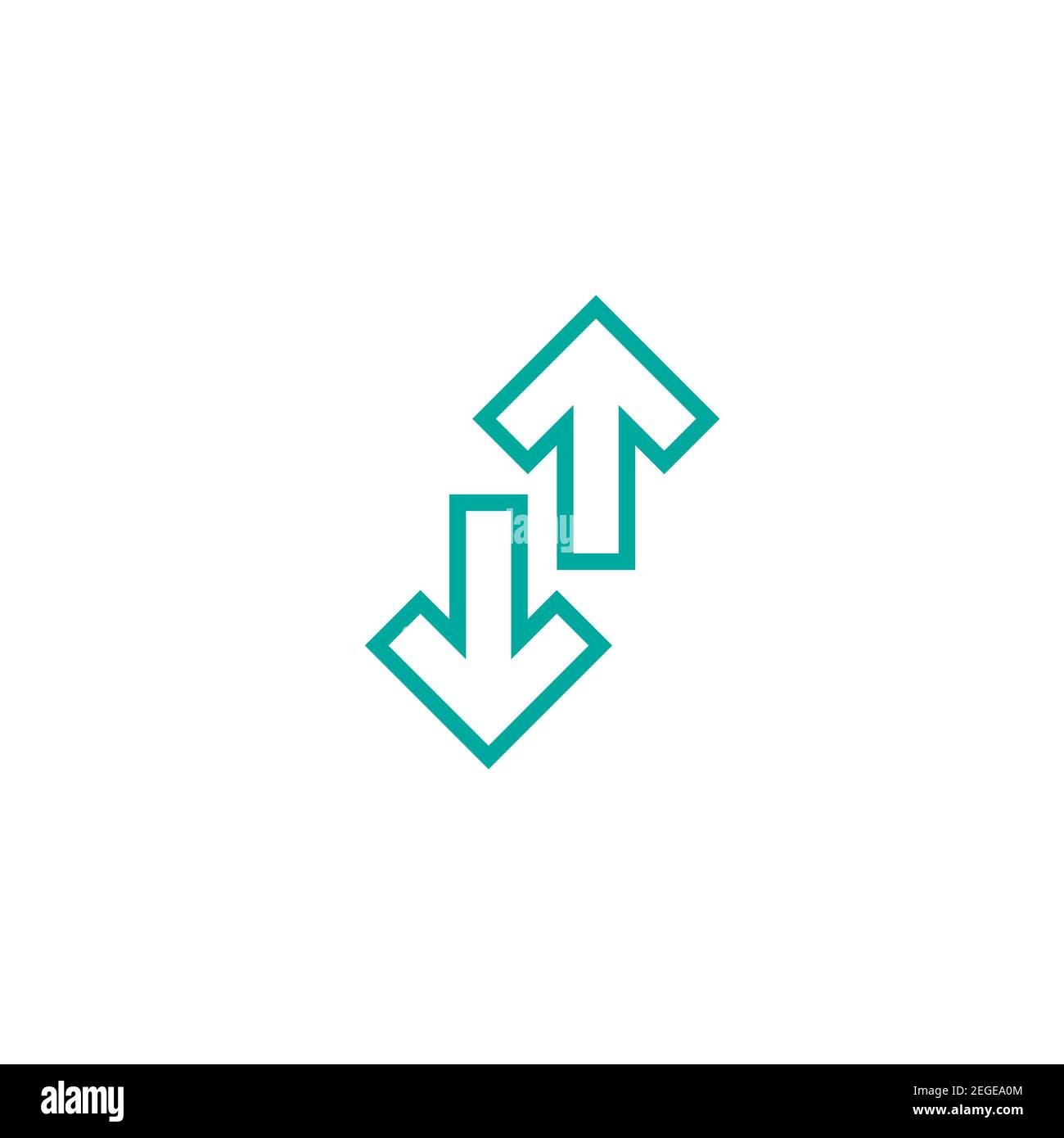 Two arrows opposite direction Stock Vector Images - Alamy