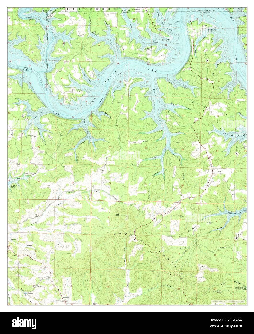 Peel, Arkansas, map 1972, 1:24000, United States of America by Timeless ...